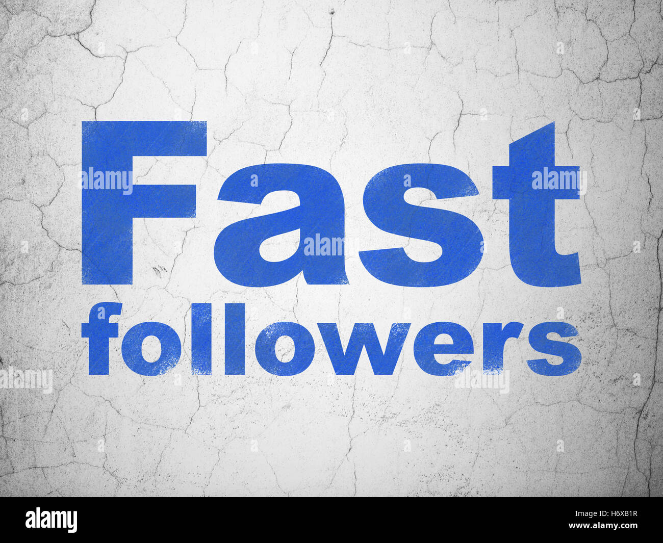 Business concept: Fast Followers on wall background Stock Photo - Alamy