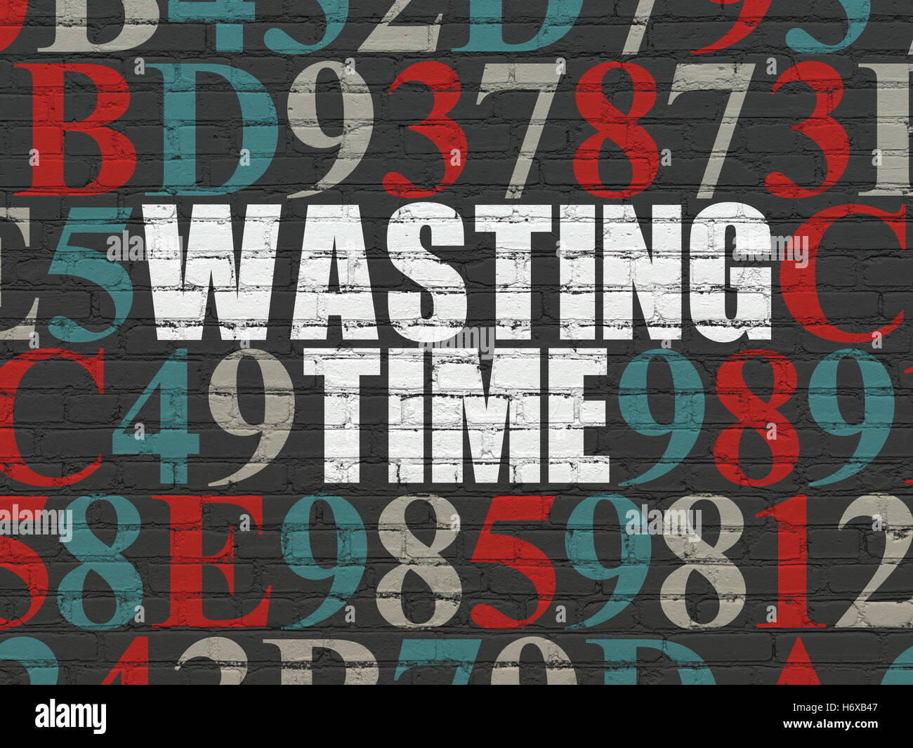 Time concept: Wasting Time on wall background Stock Photo - Alamy