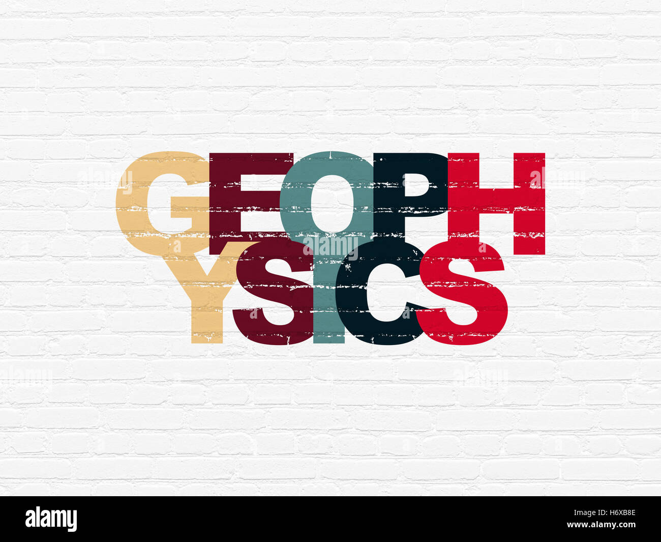 Science concept: Geophysics on wall background Stock Photo - Alamy