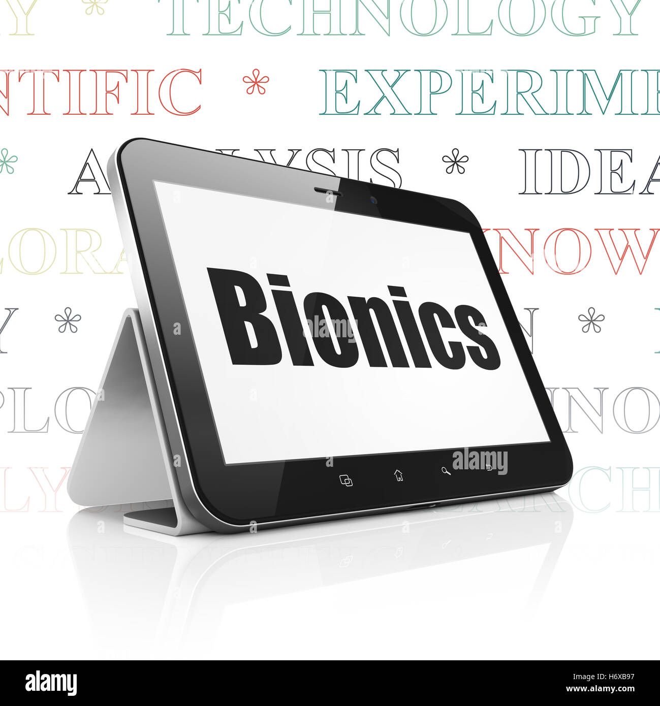 Science concept: Tablet Computer with Bionics on display Stock Photo ...