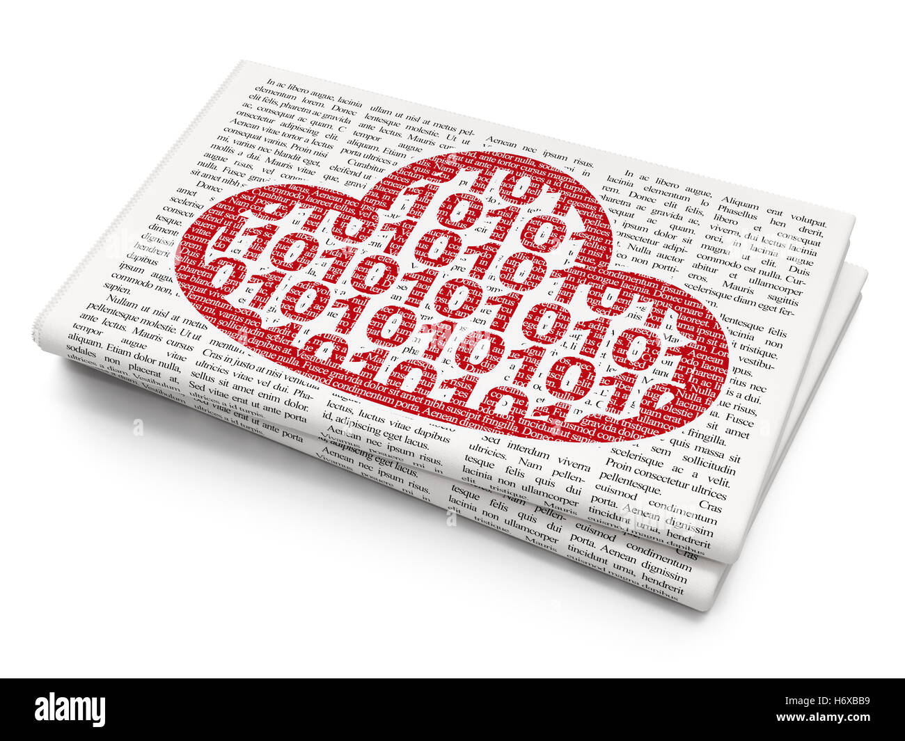 Cloud computing concept: Cloud With Code on Newspaper background Stock ...