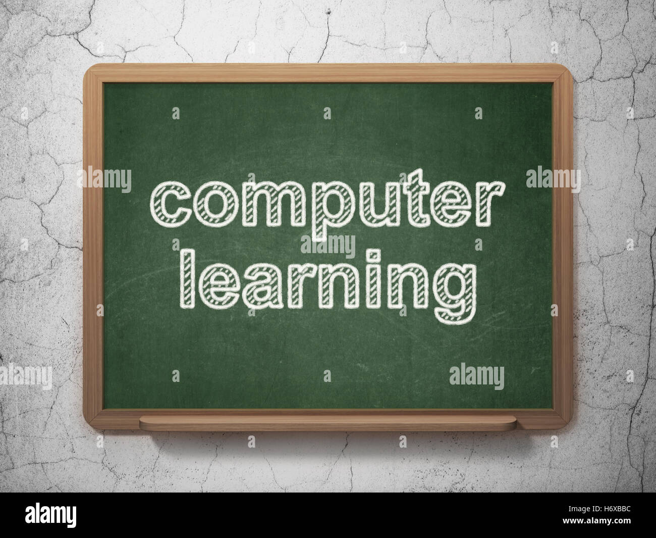 Learning concept: Computer Learning on chalkboard background Stock ...