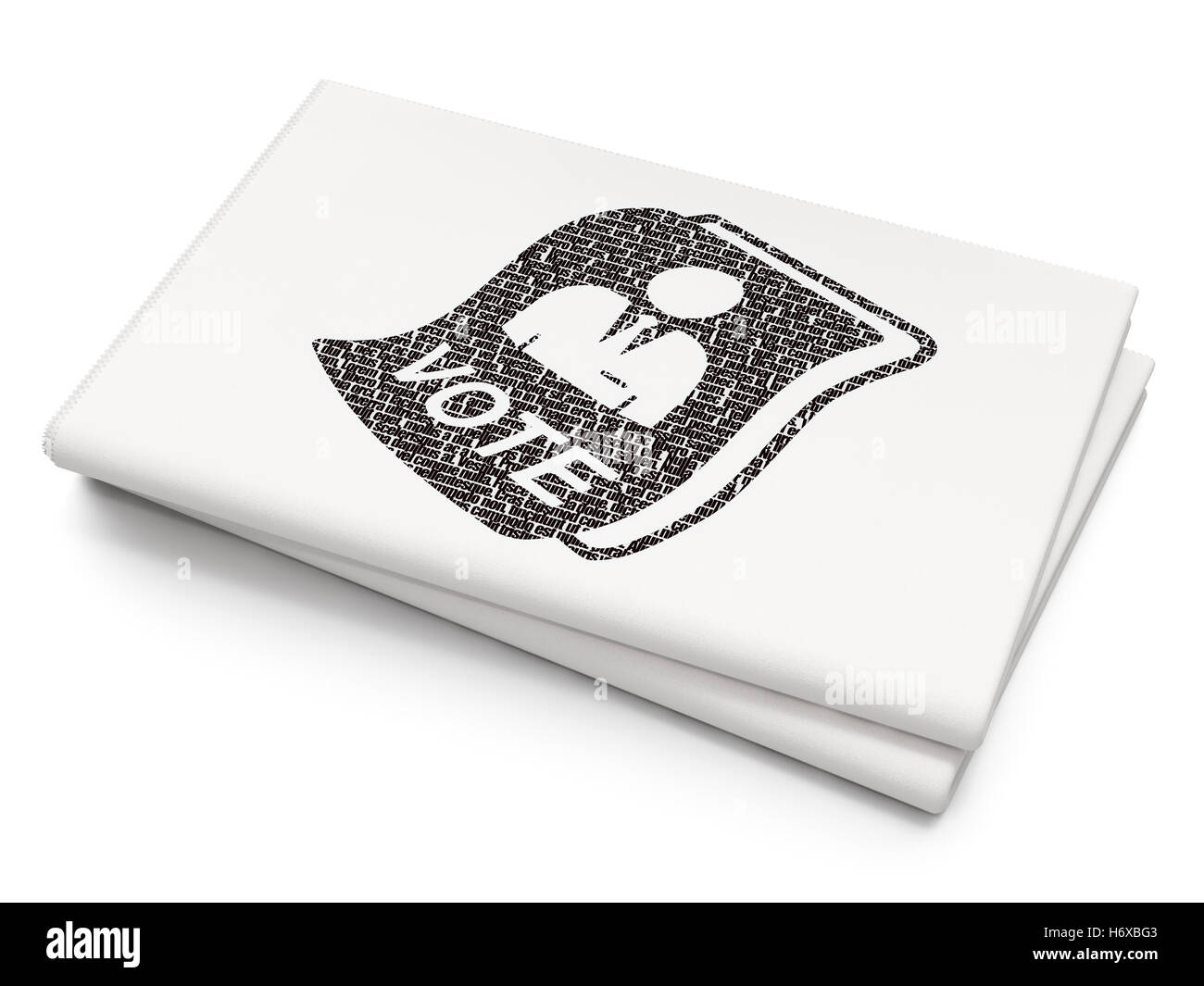 Political concept: Ballot on Blank Newspaper background Stock Photo - Alamy