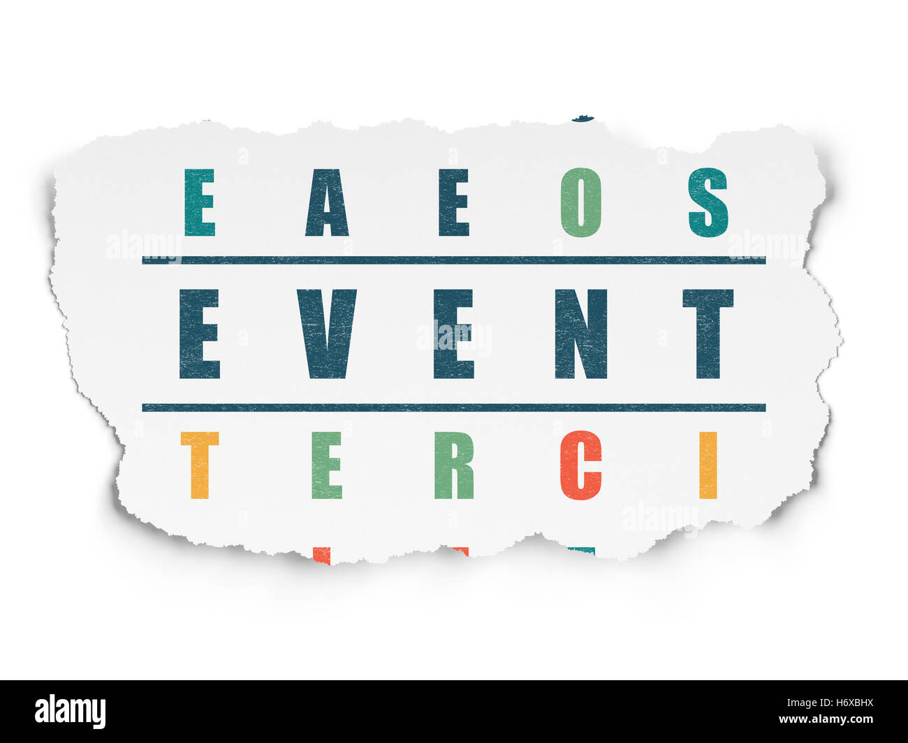 Entertainment, concept: Event in Crossword Puzzle Stock Photo - Alamy