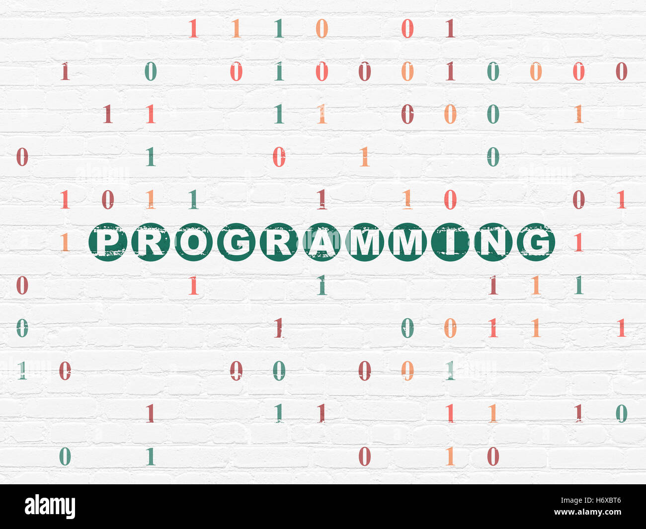 Software concept: Programming on wall background Stock Photo - Alamy