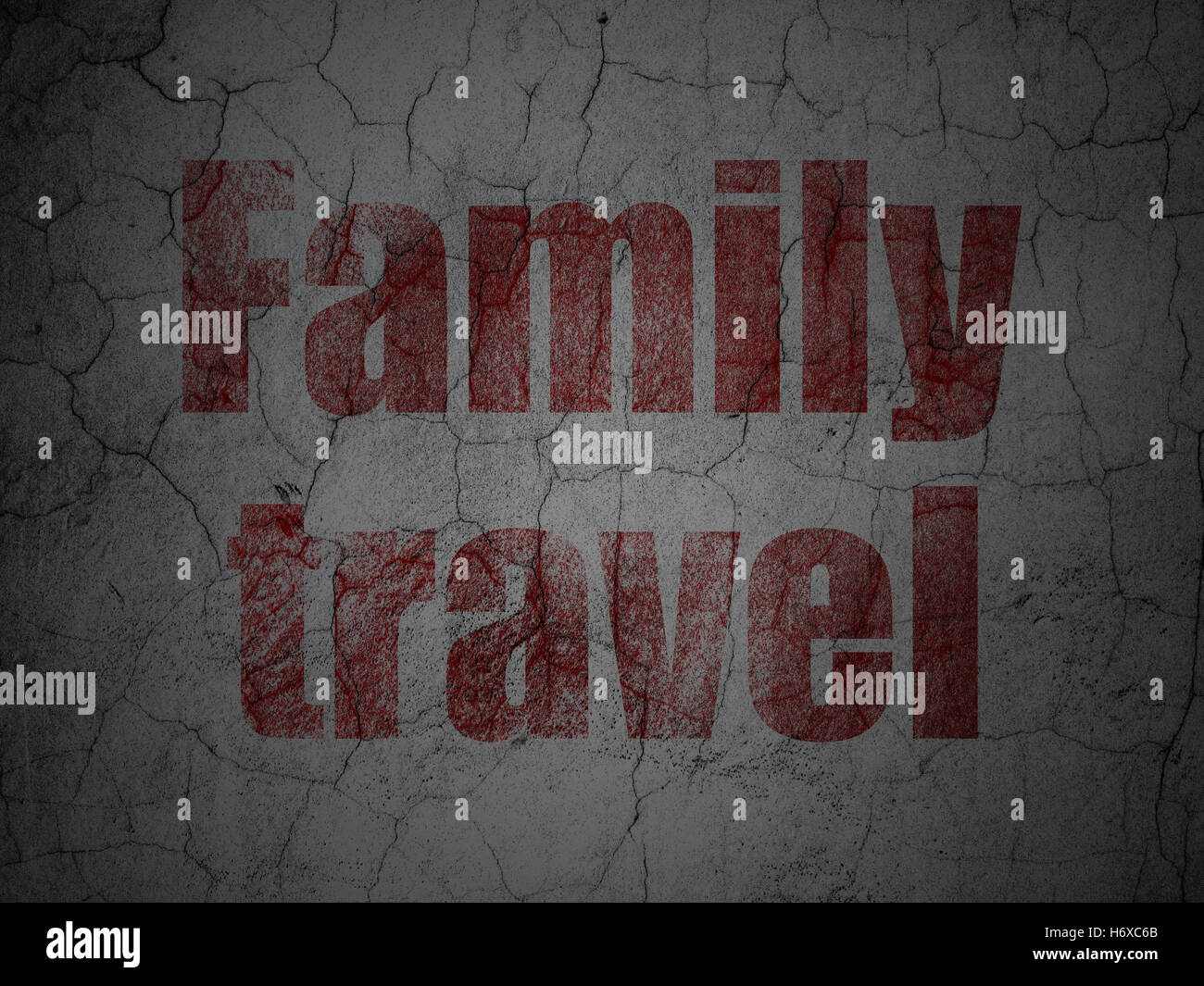 Vacation concept: Family Travel on grunge wall background Stock Photo ...