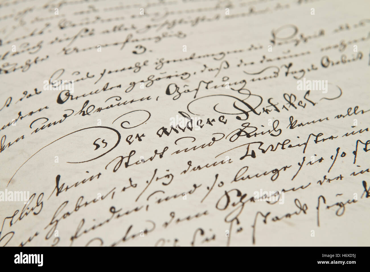 Old hand written page Stock Photo - Alamy