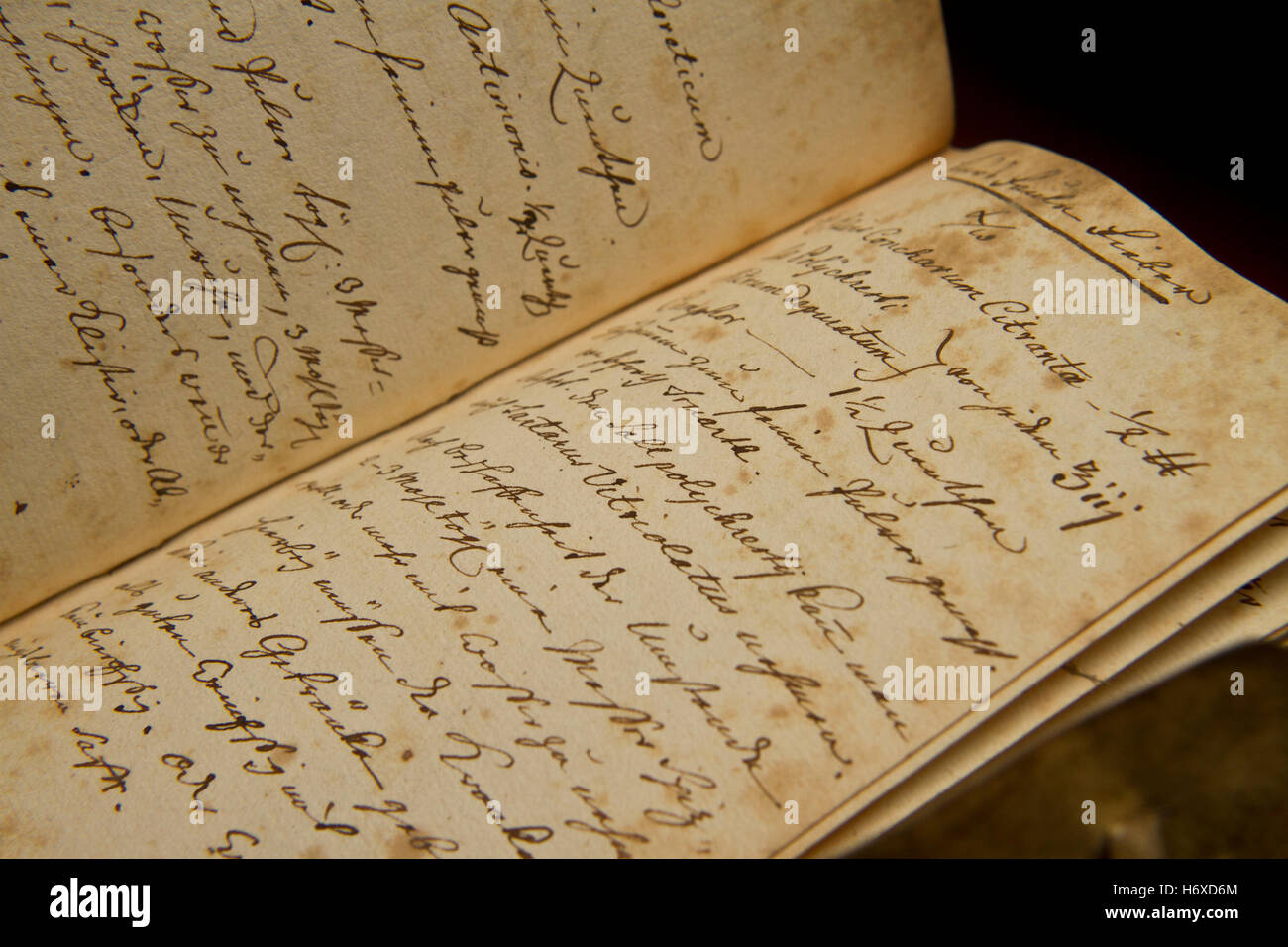 Old hand written page Stock Photo - Alamy