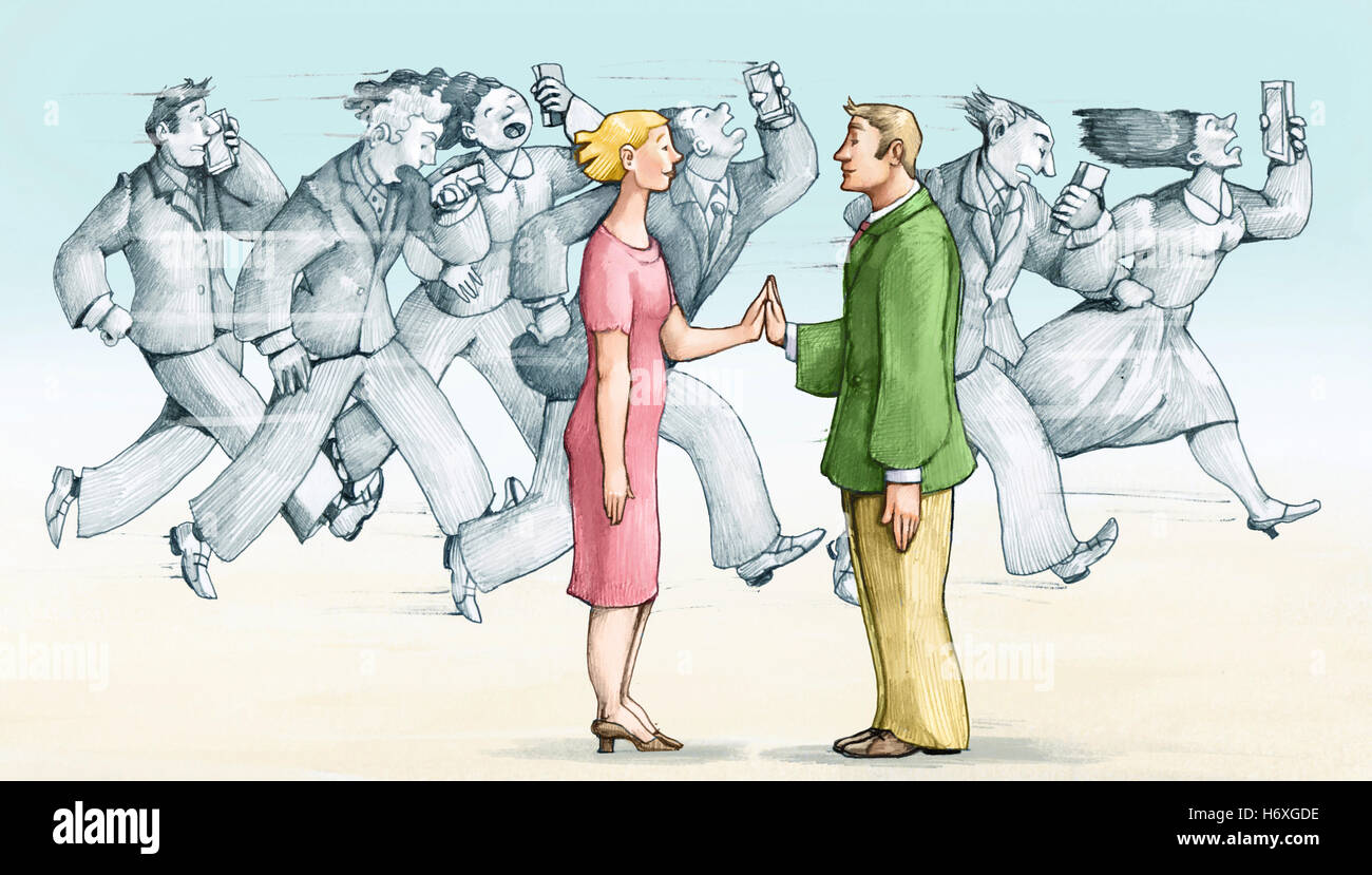 Cartoon characters man woman hi-res stock photography and images - Alamy