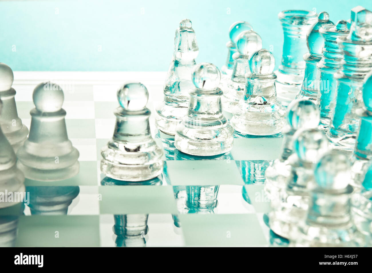chess in glass Stock Photo - Alamy