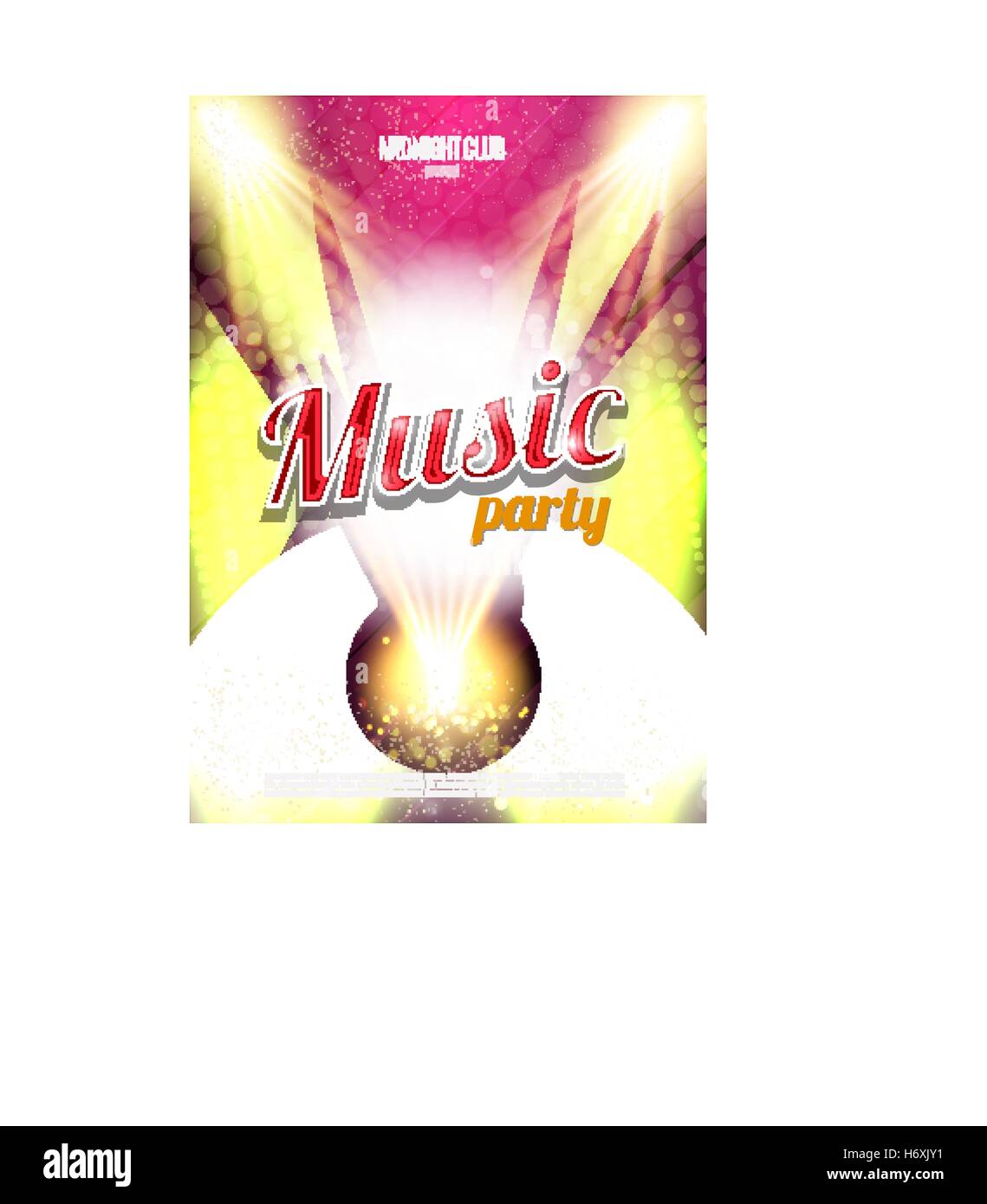 Music Party Poster Background Template - Vector Illustration Stock ...