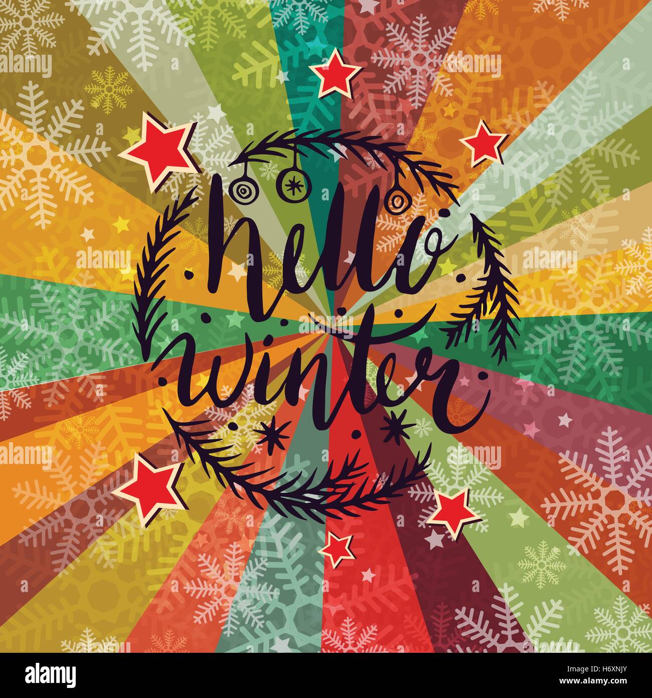 Christmas background with lettering Stock Vector Image & Art - Alamy