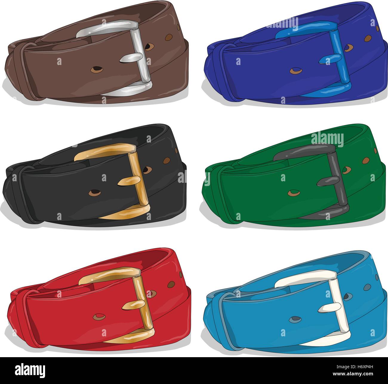 Belt fashion set. Vector isolated Stock Vector Image & Art - Alamy