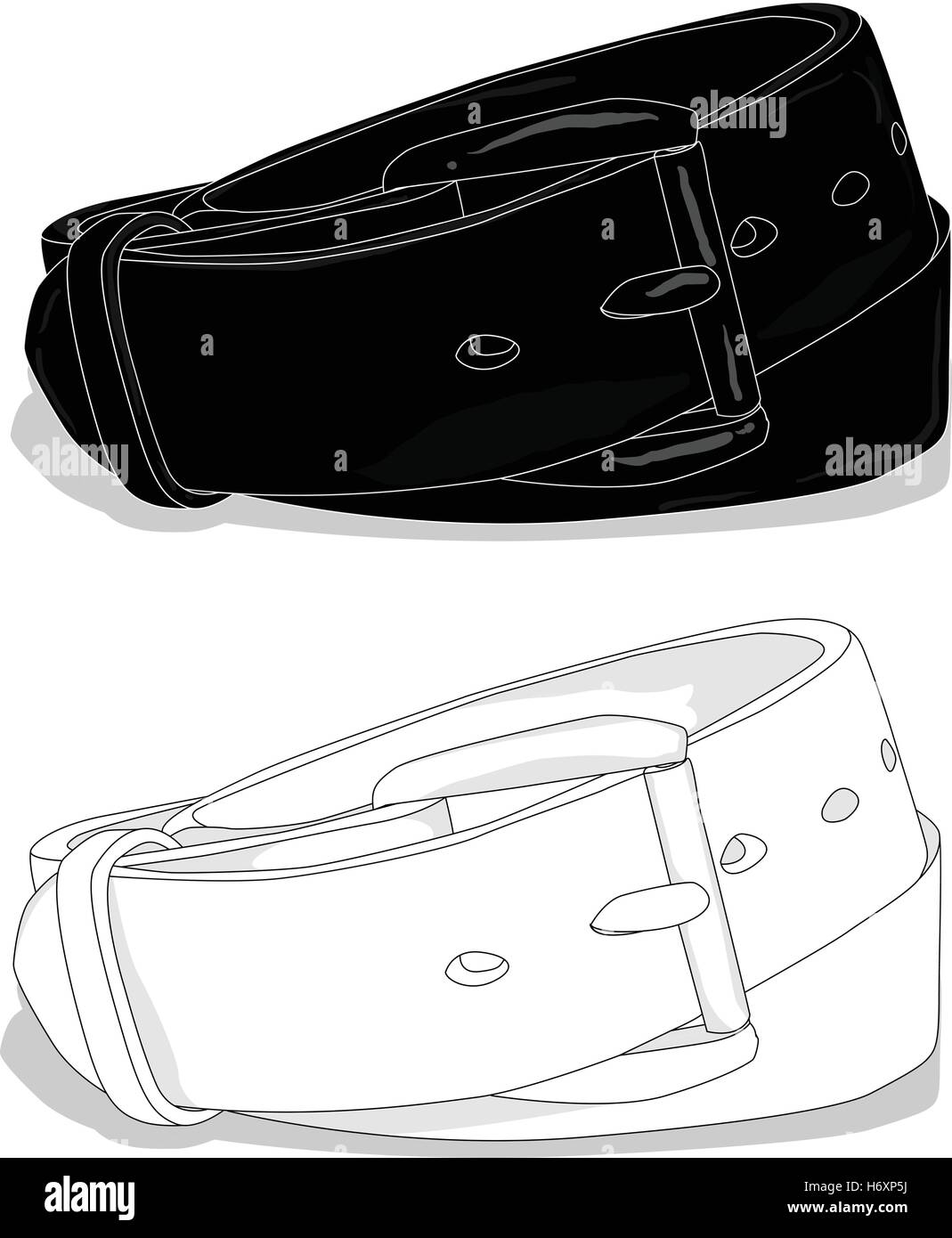 Belt Fashion Set Vector Isolated Stock Vector Image And Art Alamy