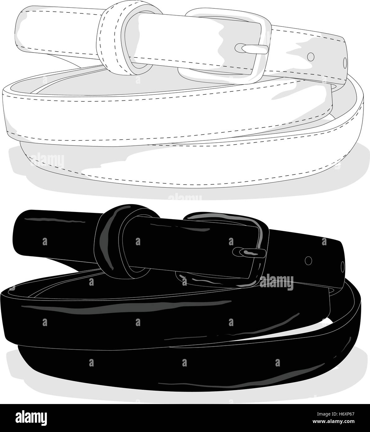 Belt fashion set. Vector isolated Stock Vector Image & Art - Alamy