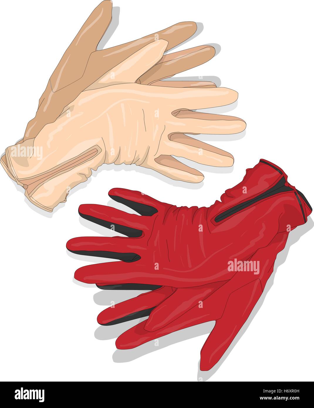 gloves set vector isolated Stock Vector Image & Art - Alamy