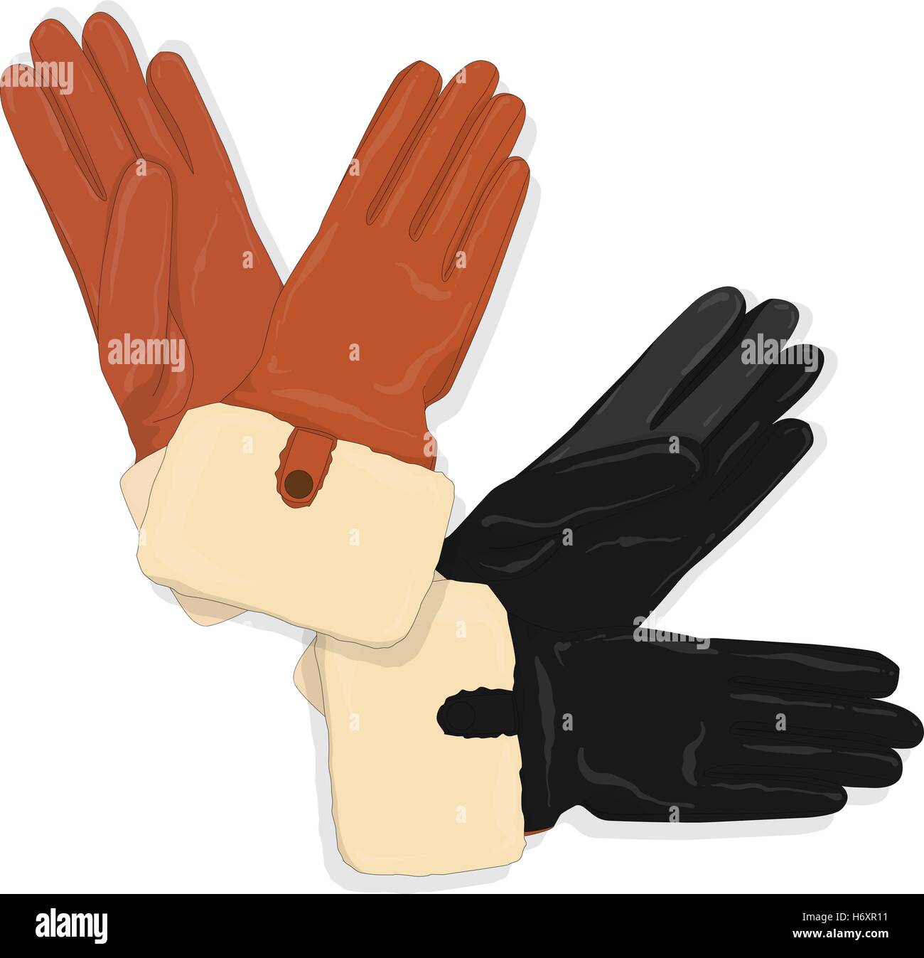 gloves set vector isolated Stock Vector Image & Art - Alamy