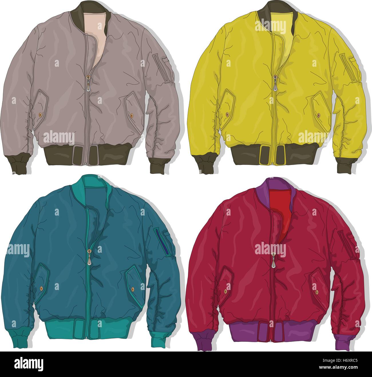 Pilot jacket. Bomber. Vector illustration Stock Vector Image & Art - Alamy