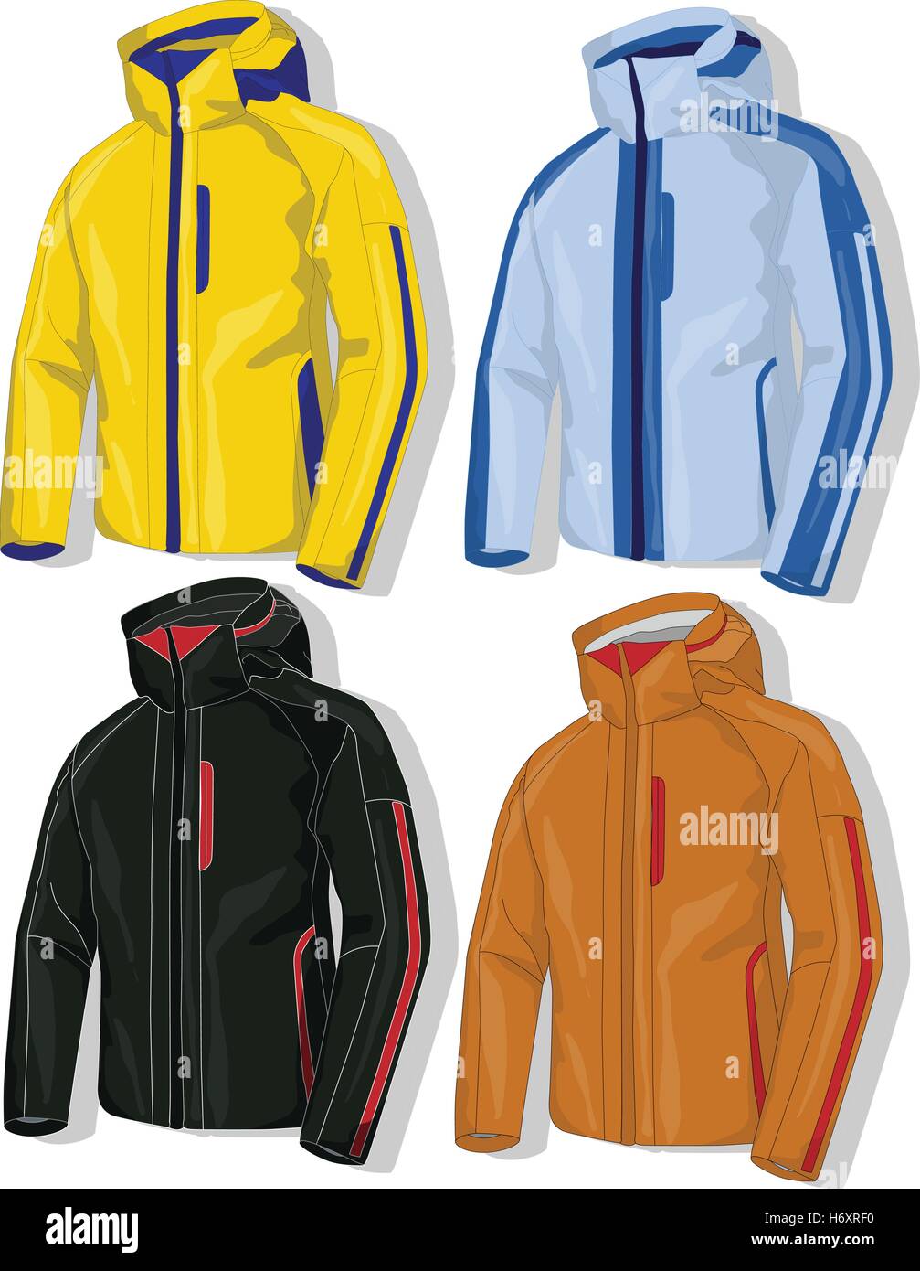 Sport jacket vector set on white background Stock Vector Image & Art ...