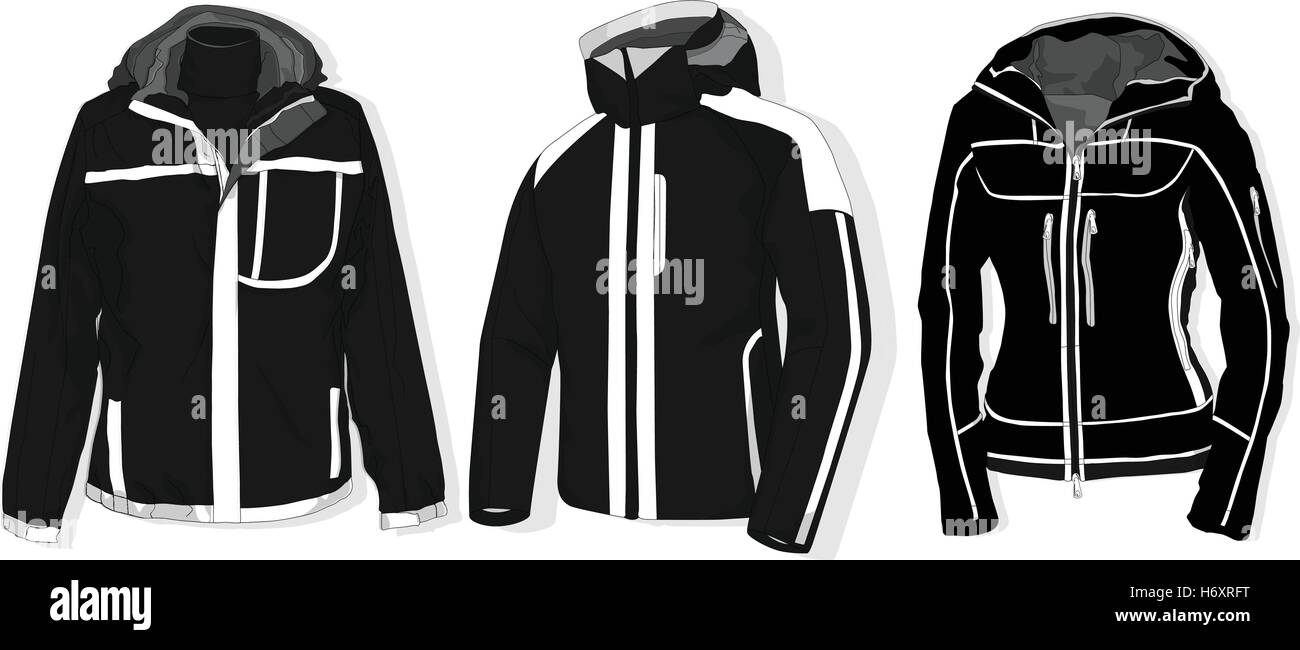 Sport jacket vector set on white background Stock Vector Image & Art ...