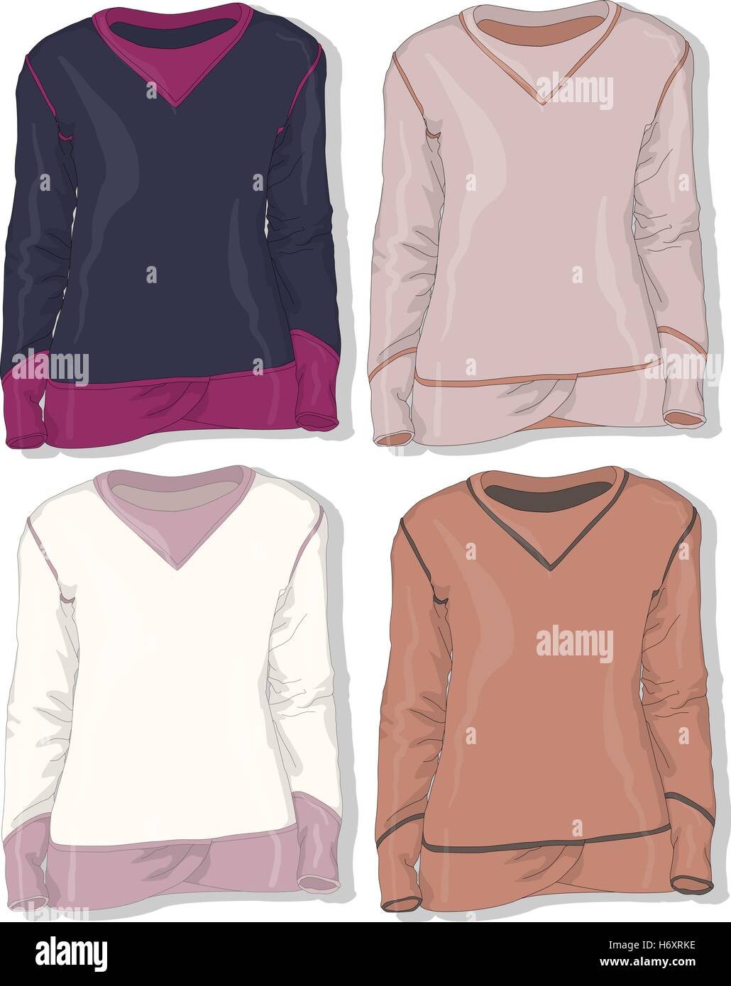 Sweatshirt set vector illustration Stock Vector Image & Art - Alamy