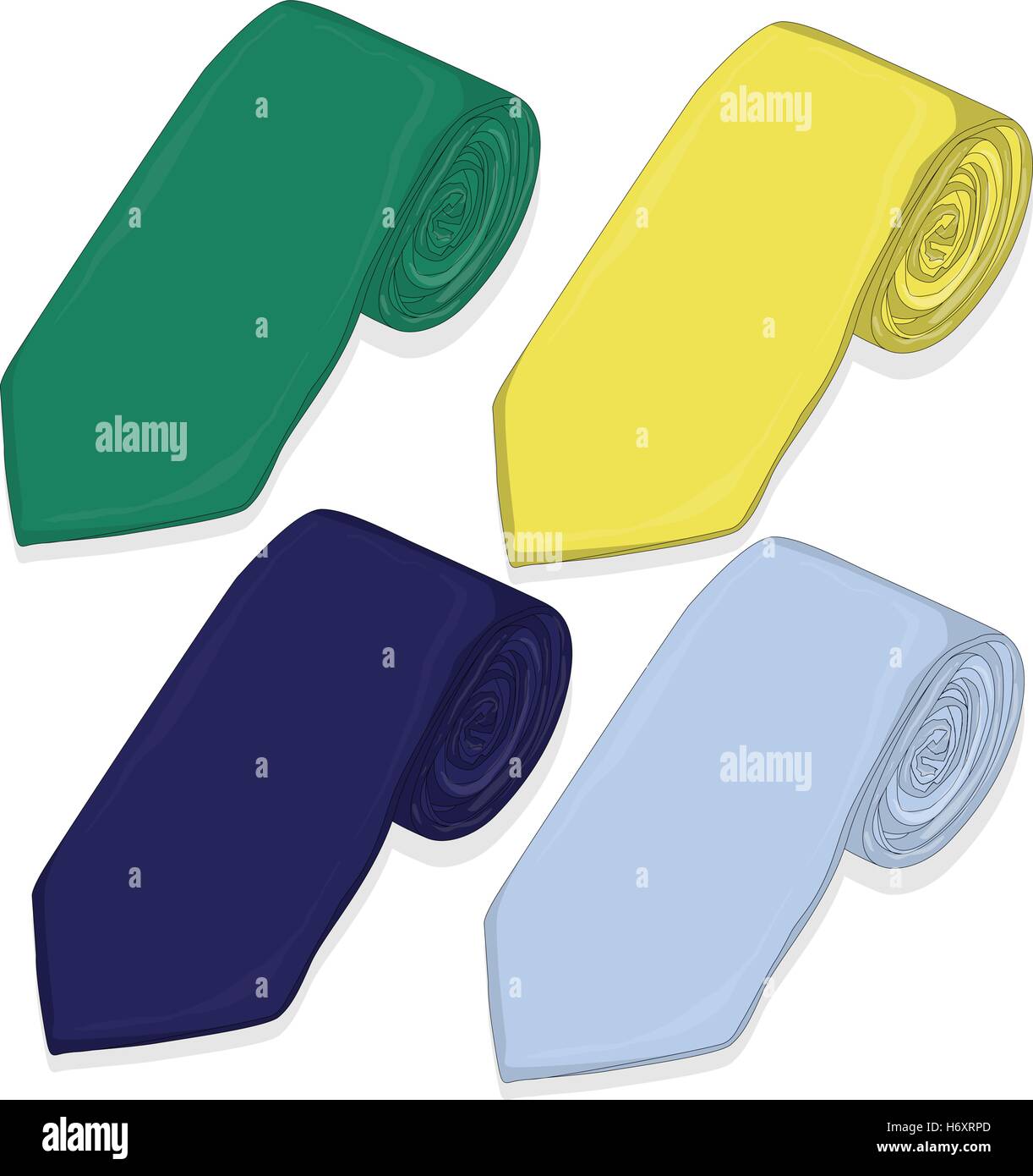 Fashion tie set. Vector isolated Stock Vector Image & Art - Alamy