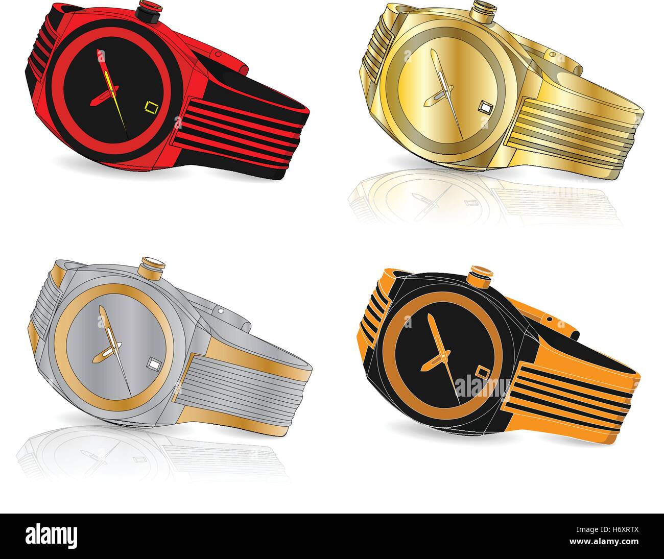 Men watch classic design vector isolated Stock Vector Image & Art - Alamy