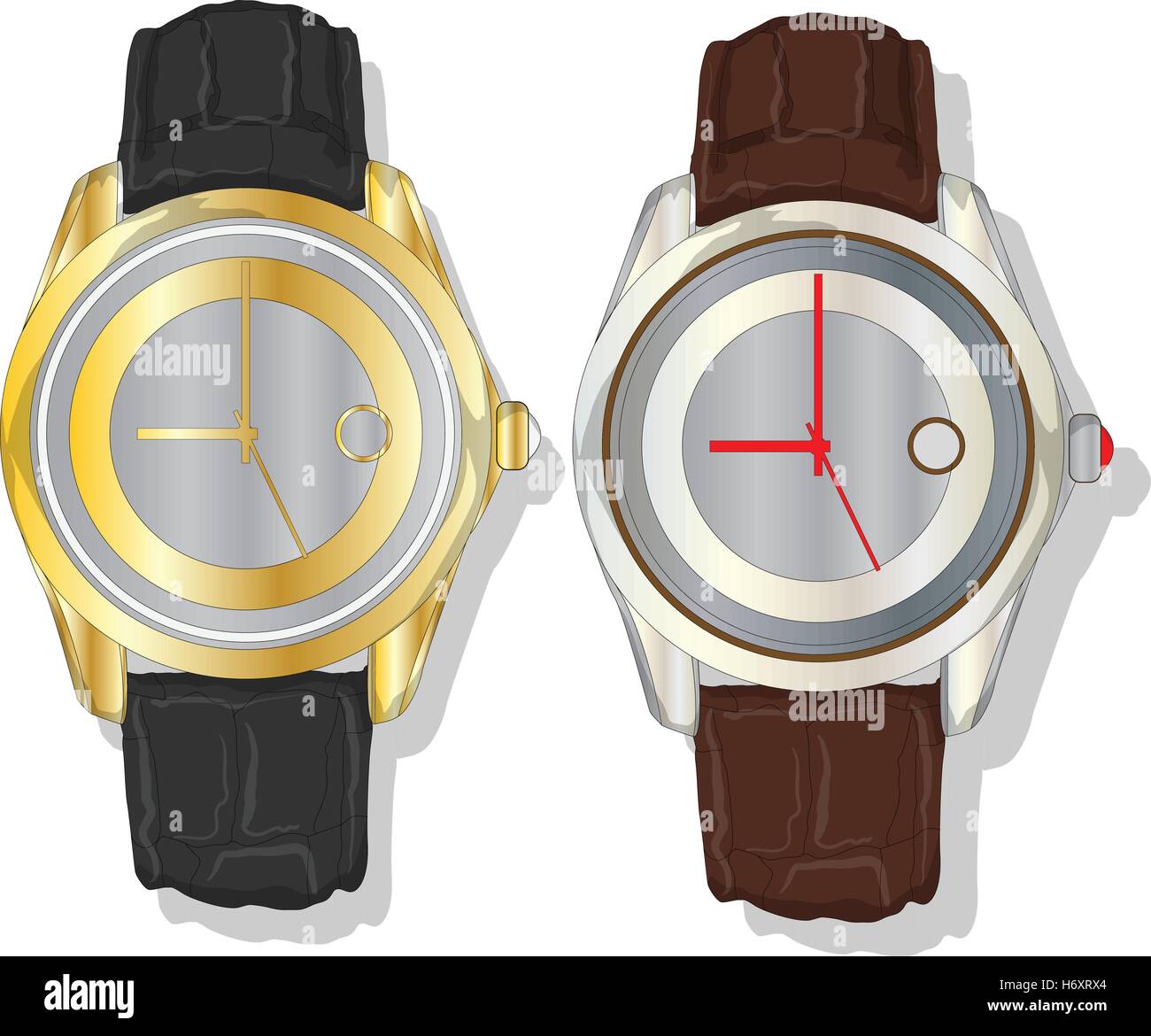 Men watch classic design vector isolated Stock Vector Image & Art - Alamy