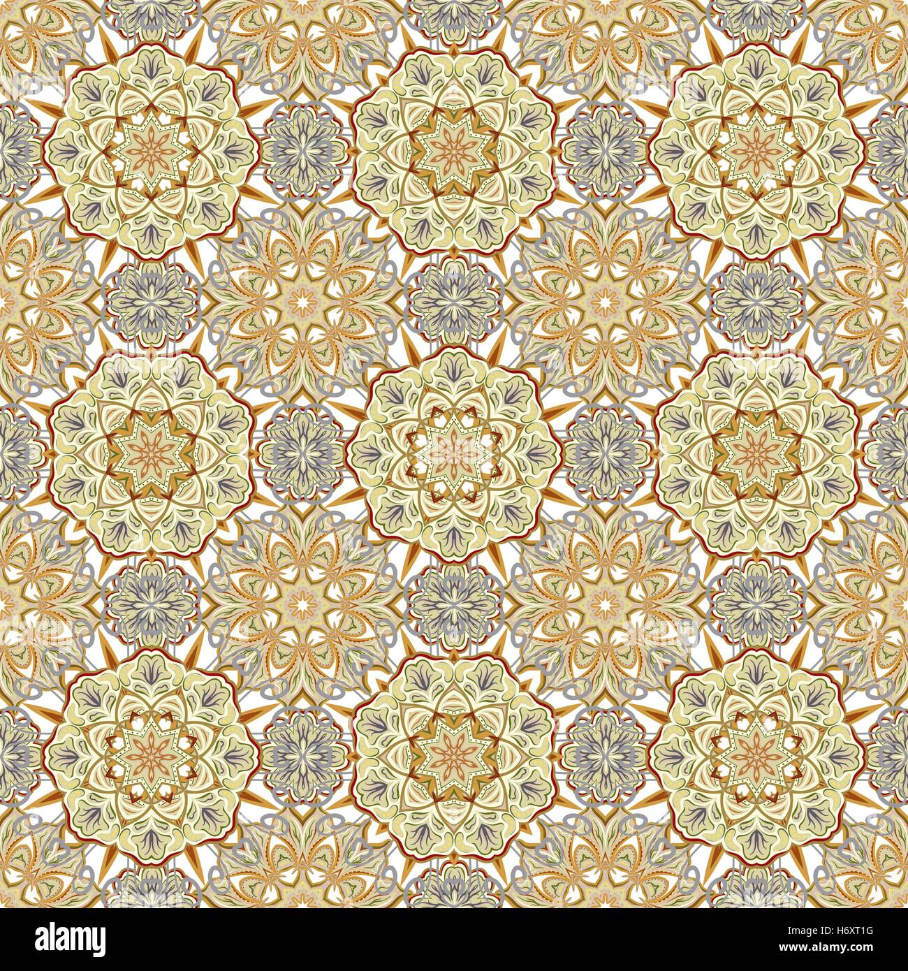 Seamless vector colorful pattern. East ornament with colorful details ...