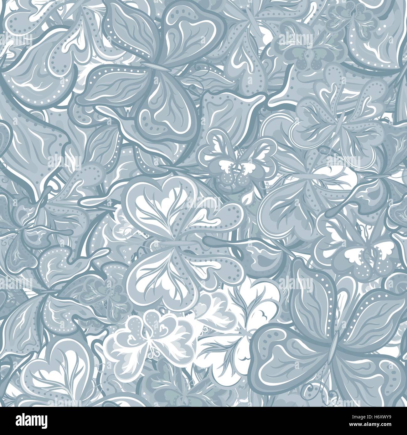 Seamless vector pattern with butterflies for textile, fabric or ...