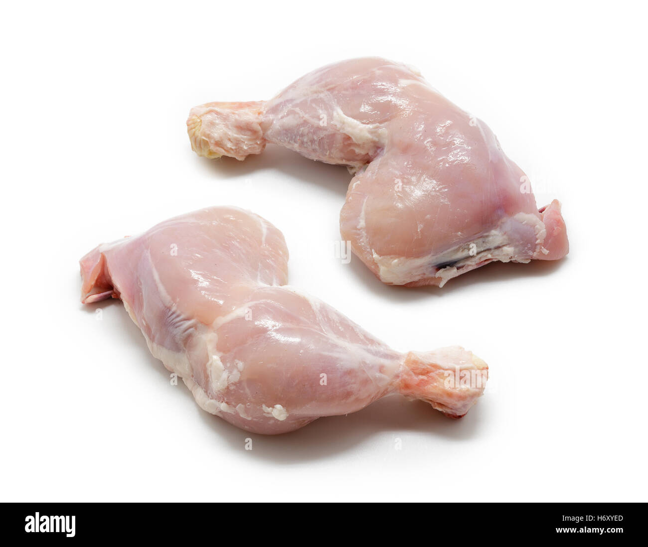 Pieces of raw chicken meat isolated on white background Stock Photo - Alamy