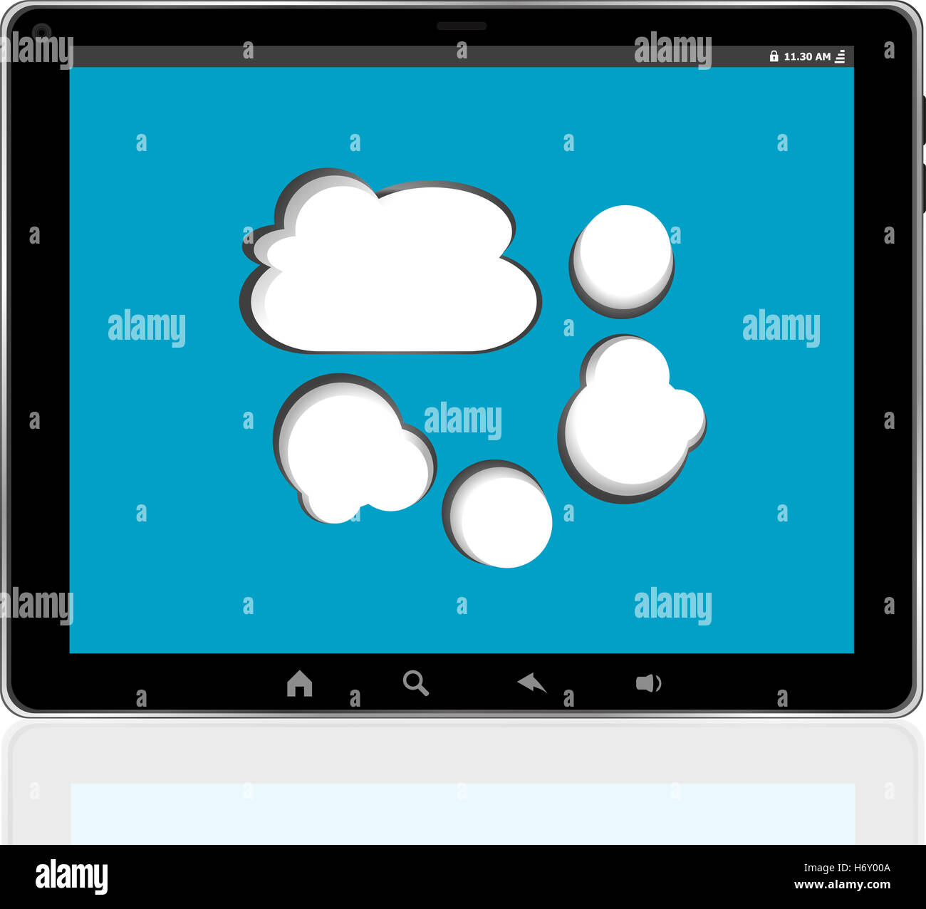Cloud-computing connection on the digital tablet pc Stock Photo - Alamy