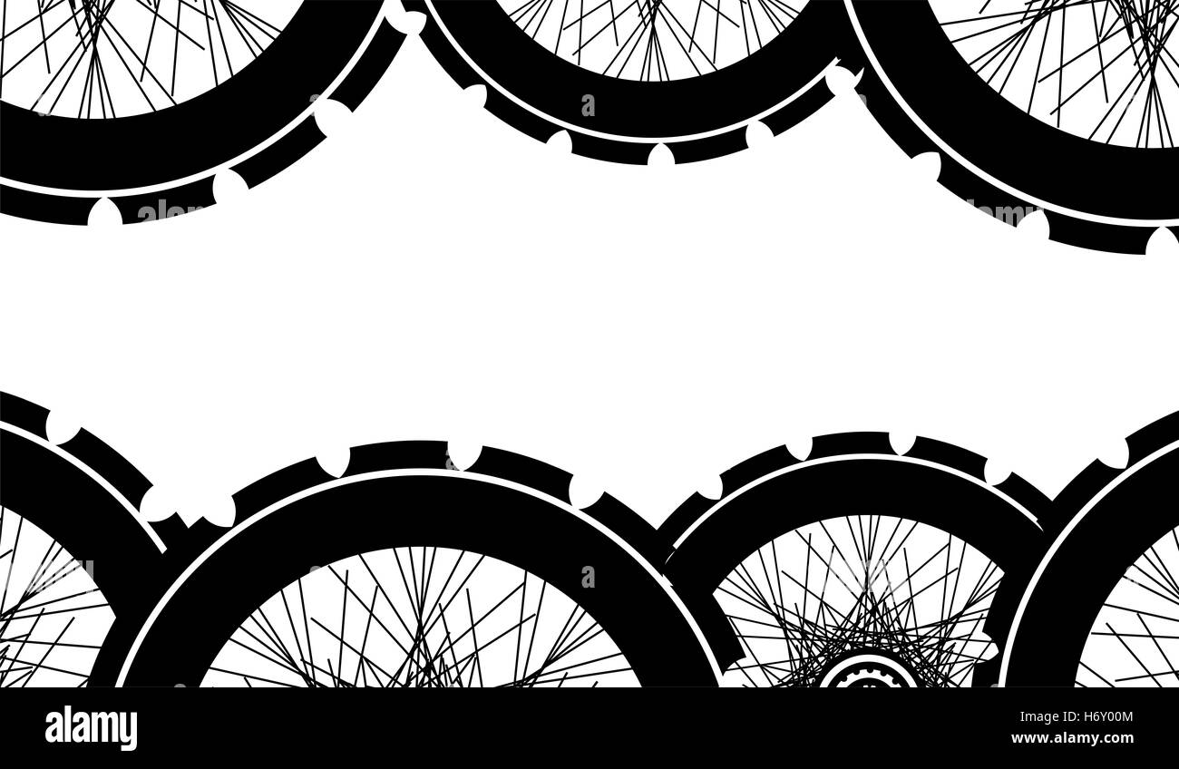 road and mountain bike wheels and tires pattern Stock Photo - Alamy