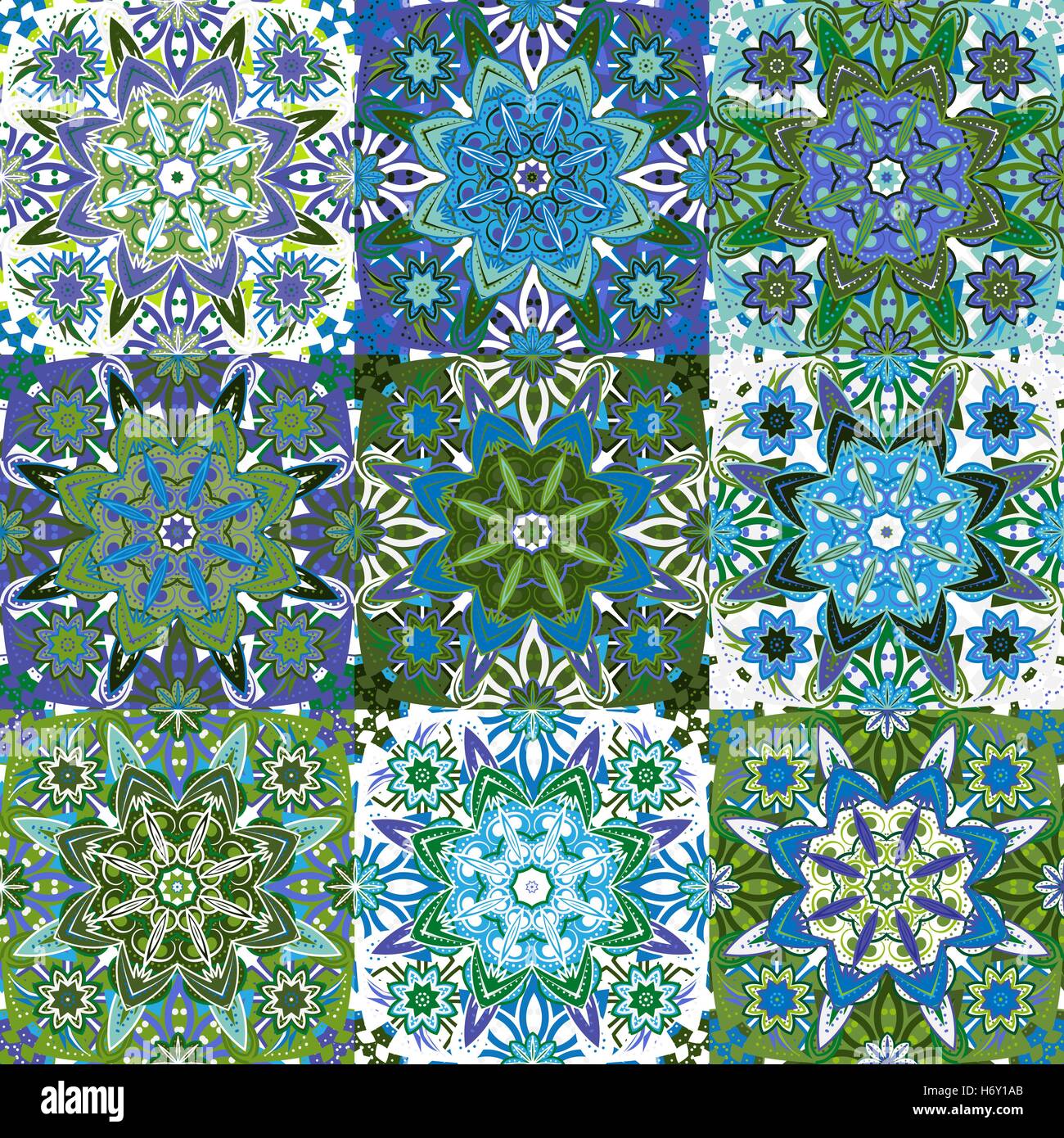 Islamic damask backgrounds colorful set, beautiful ornamentation ...