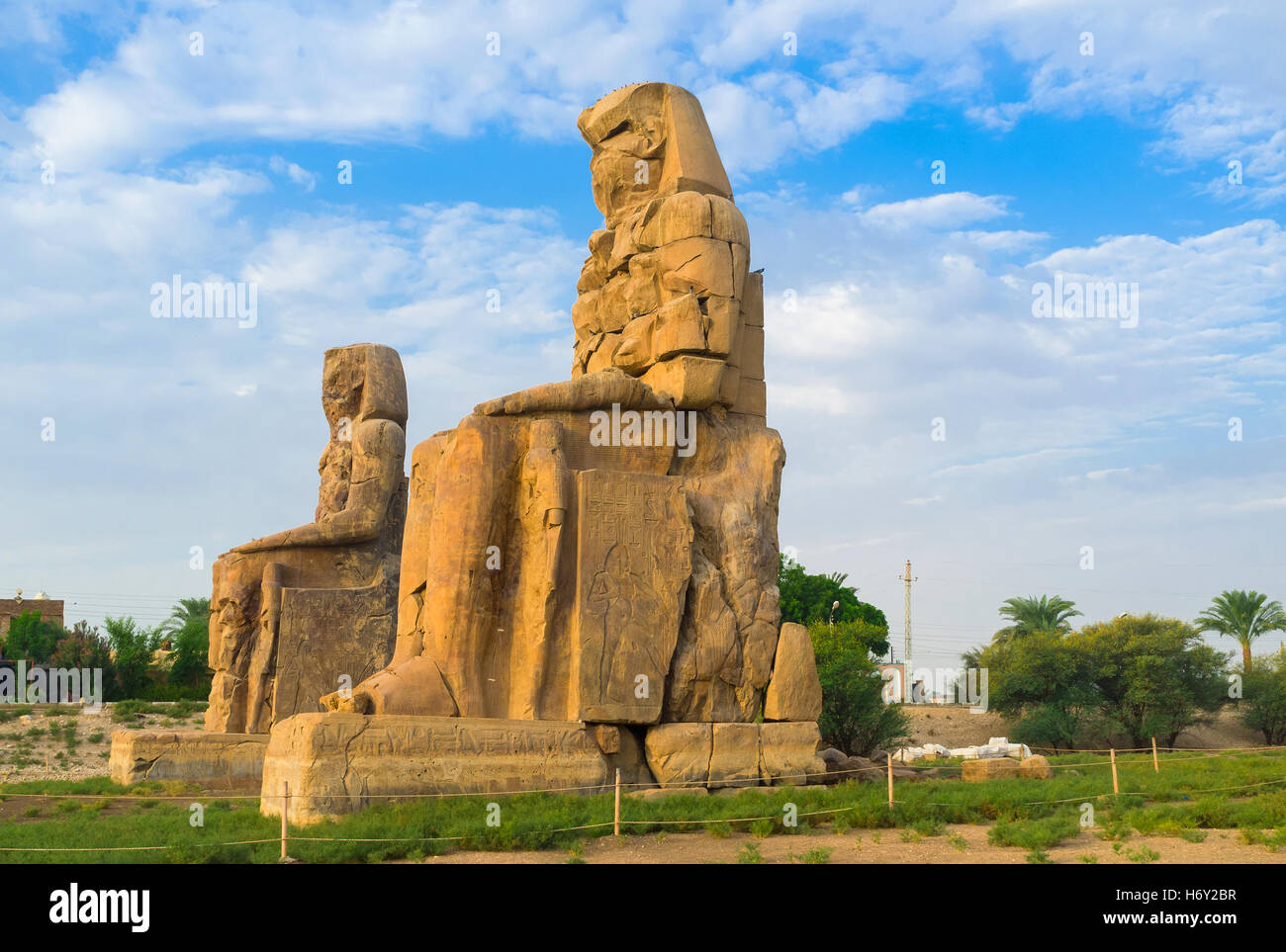 The giant Colossus nowadays welcome tourists, visiting the ancient ...
