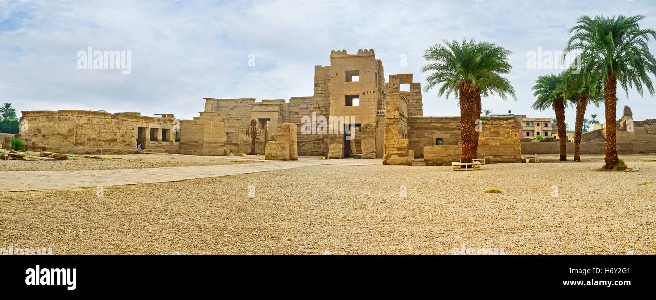 The ruins of the ancient fortress, known as the migdol, that was the ...