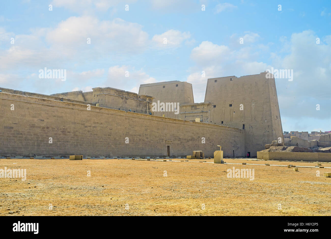 The large archaeological site of the Horus Temple is one of the main ...