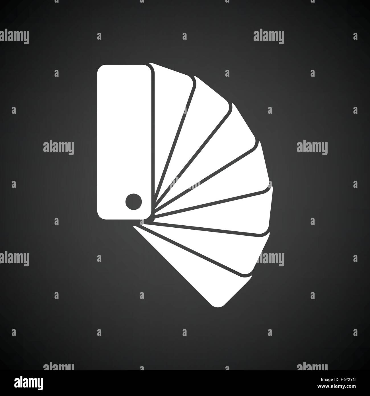 Color samples icon. Black background with white. Vector illustration ...