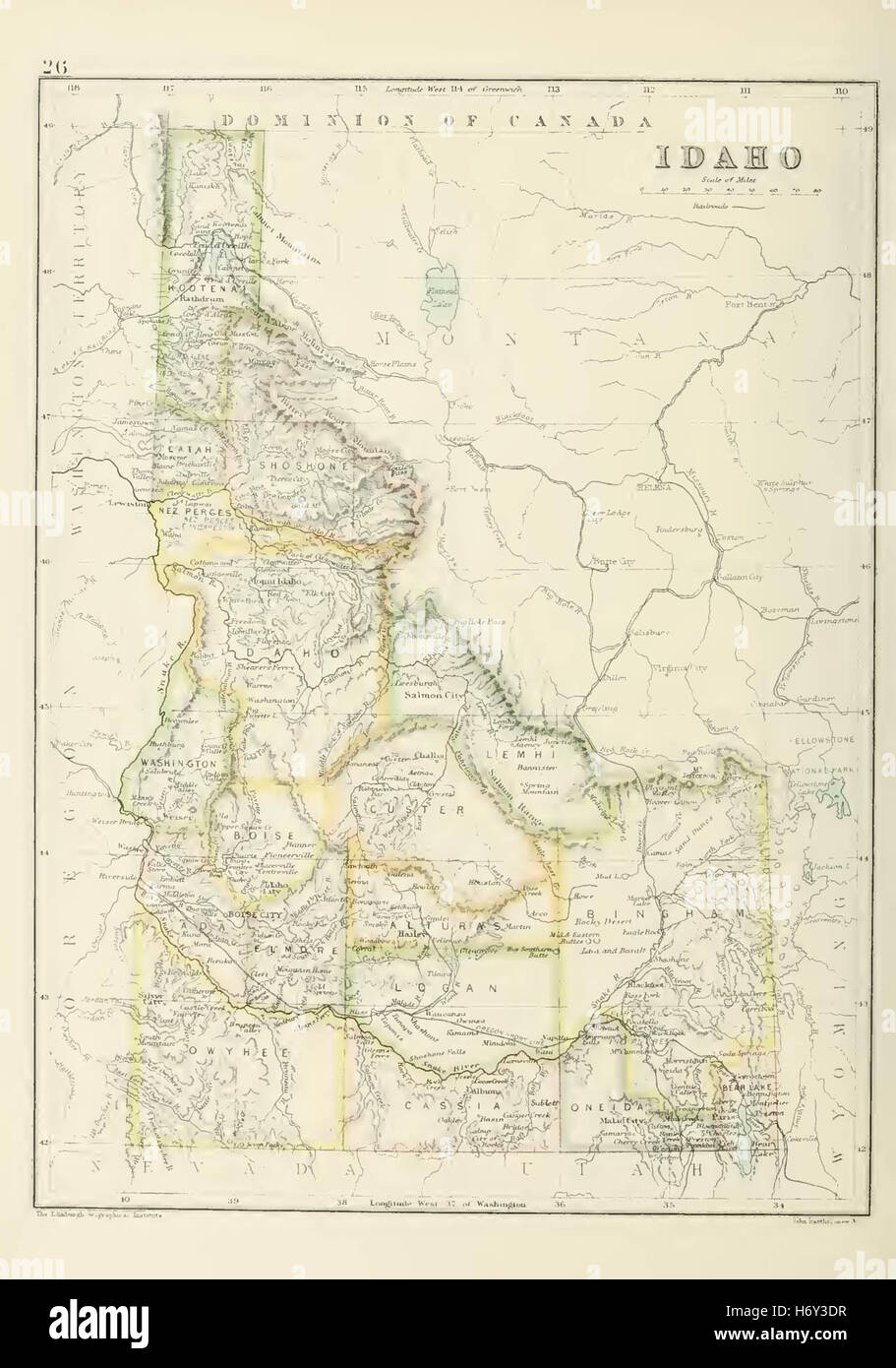 Old map idaho hi-res stock photography and images - Alamy