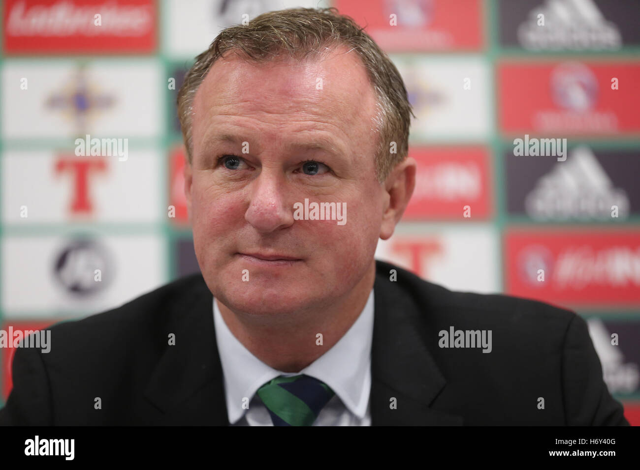 Northern Ireland Manager Michael O'Neill during the squad announcement ...