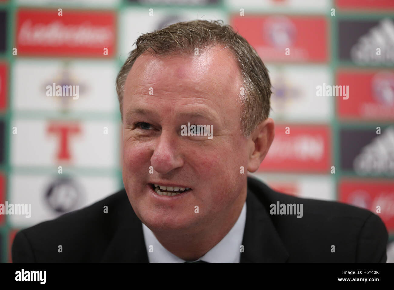 Northern Ireland Manager Michael O'Neill during the squad announcement ...