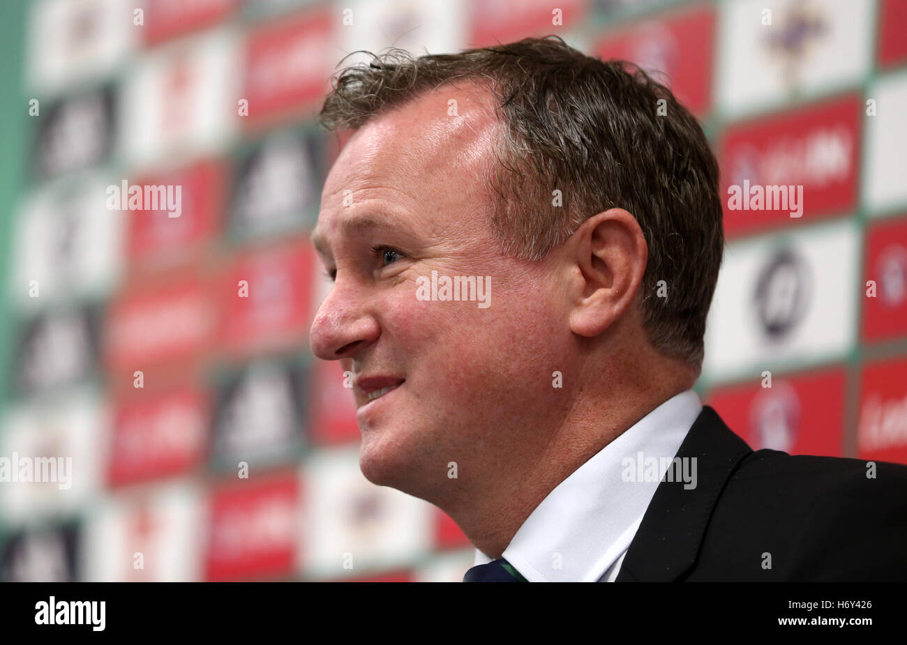 Northern Ireland Manager Michael O'Neill during the squad announcement ...