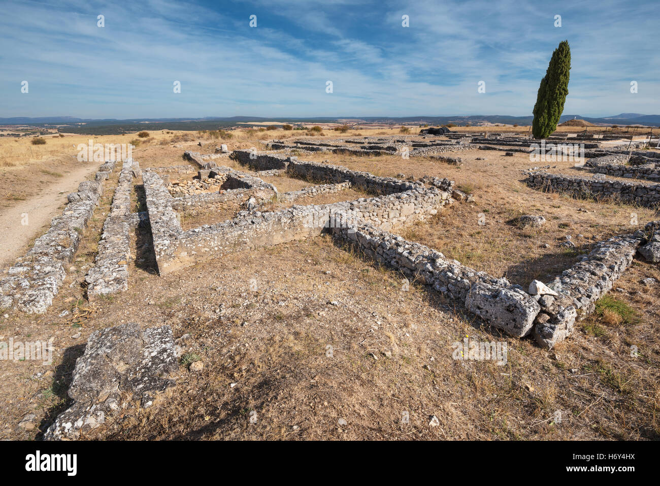 Ruins of the ancient roman colony Clunia Sulpicia, in Burgos, Spain ...