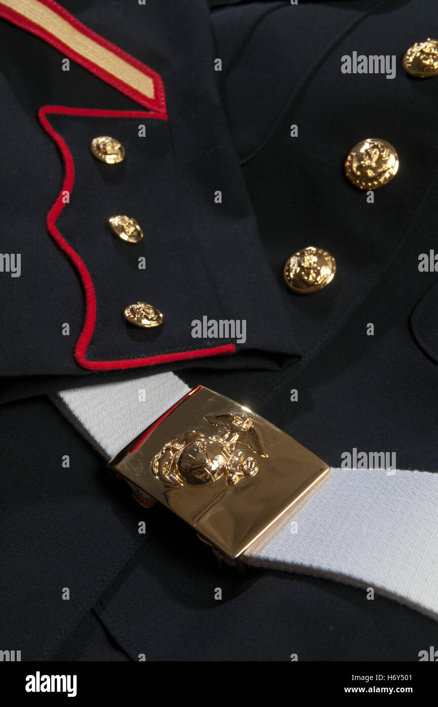 U.S. Marine uniform detail Stock Photo - Alamy