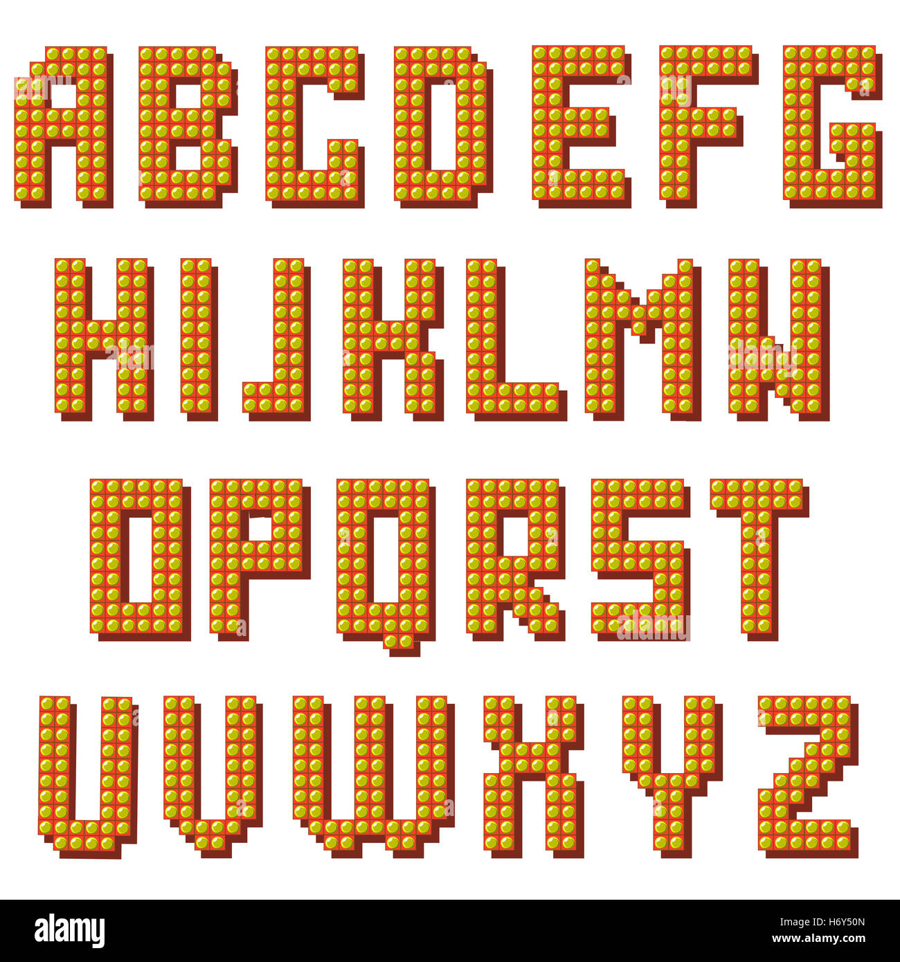 Neon light font Cut Out Stock Images & Pictures - Alamy