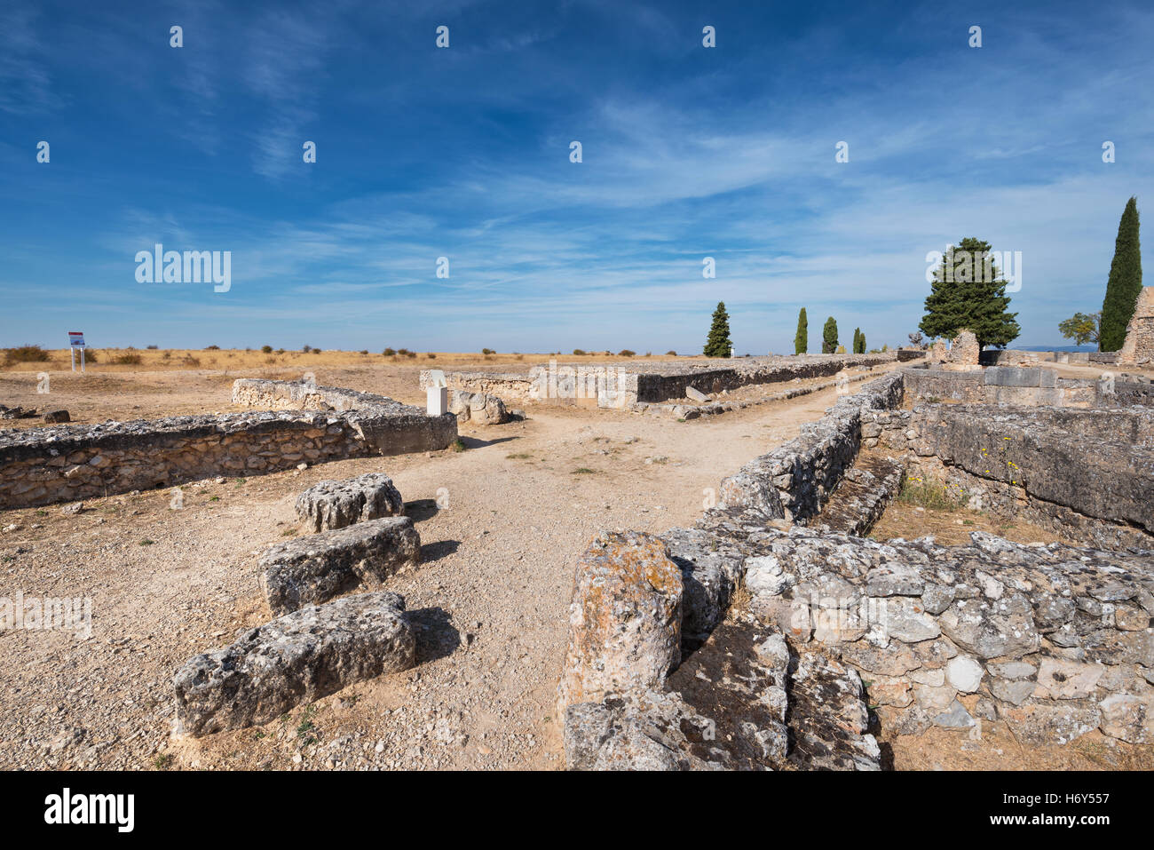 Ruins of the ancient roman colony Clunia Sulpicia, in Burgos, Spain ...