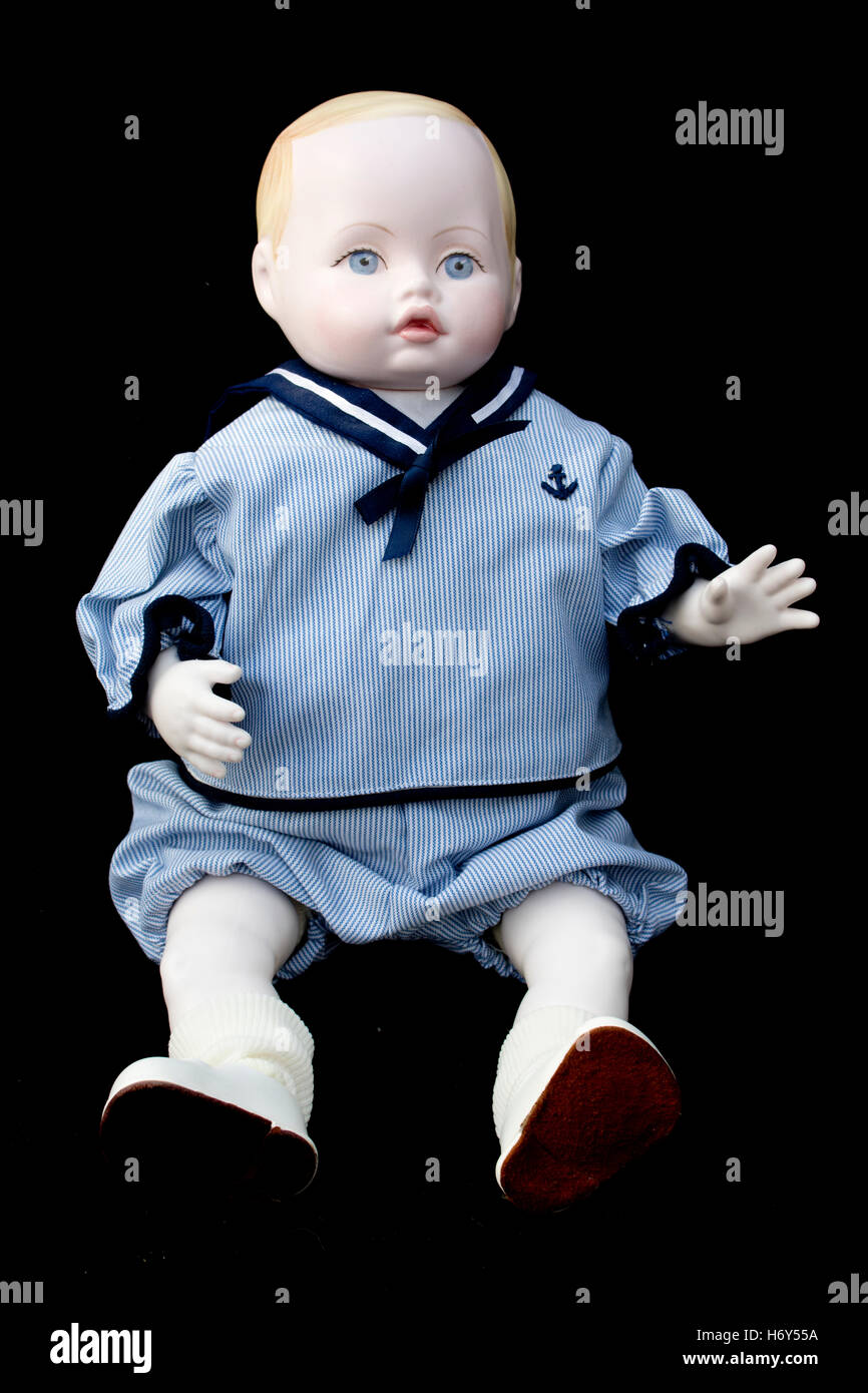 Close Up and Isolated Vintage Antique Old Doll Stock Photo - Alamy
