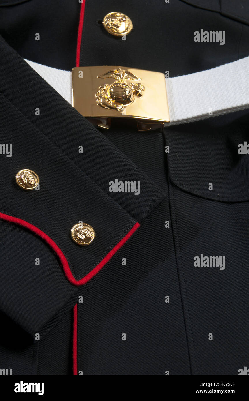 U.S. Marine uniform detail Stock Photo - Alamy