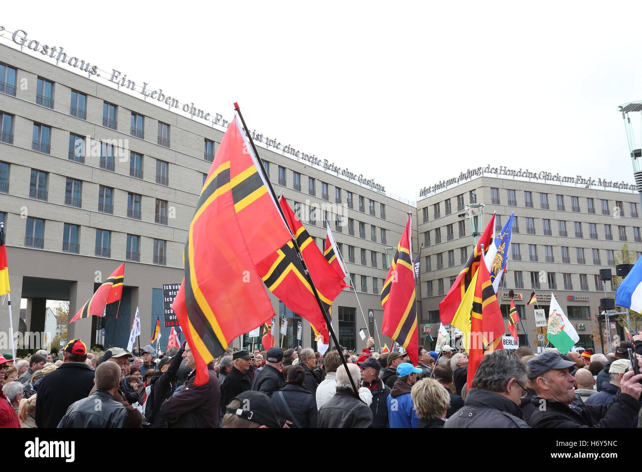 Anti immigrant pegida movement dresden hi-res stock photography and ...