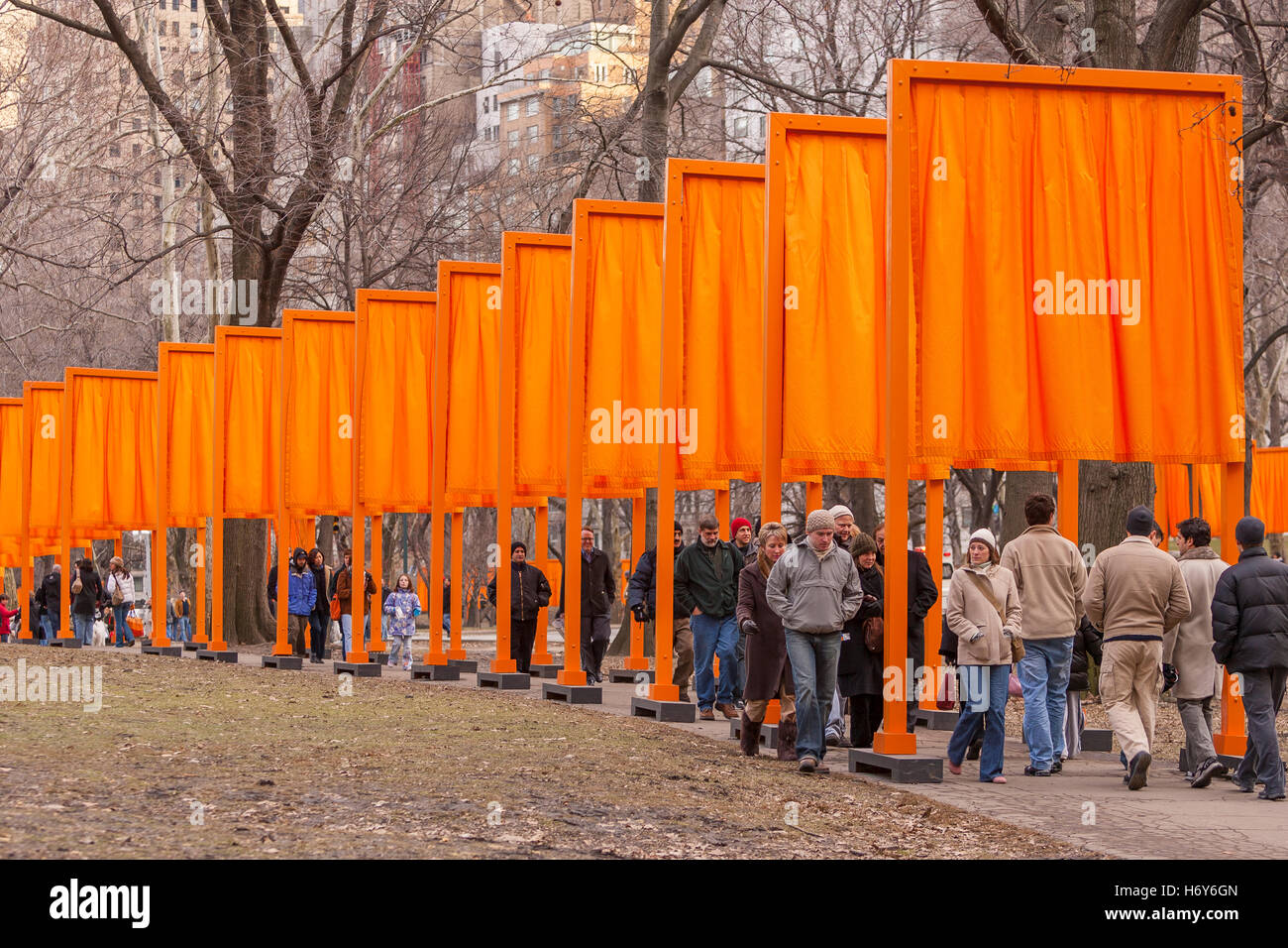NEW YORK, NEW YORK, USA - "The Gates" public art installation in ...